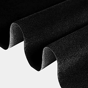 FunStick Self Adhesive Felt Fabric for Crafts 15.8"x78.8" Black Velvet Fabric Roll Soft Velvet Drawer Liners for Dresser Jewelry Box Black Felt Sheets Black Peel and Stick Wallpaper for Cabinets Shelf