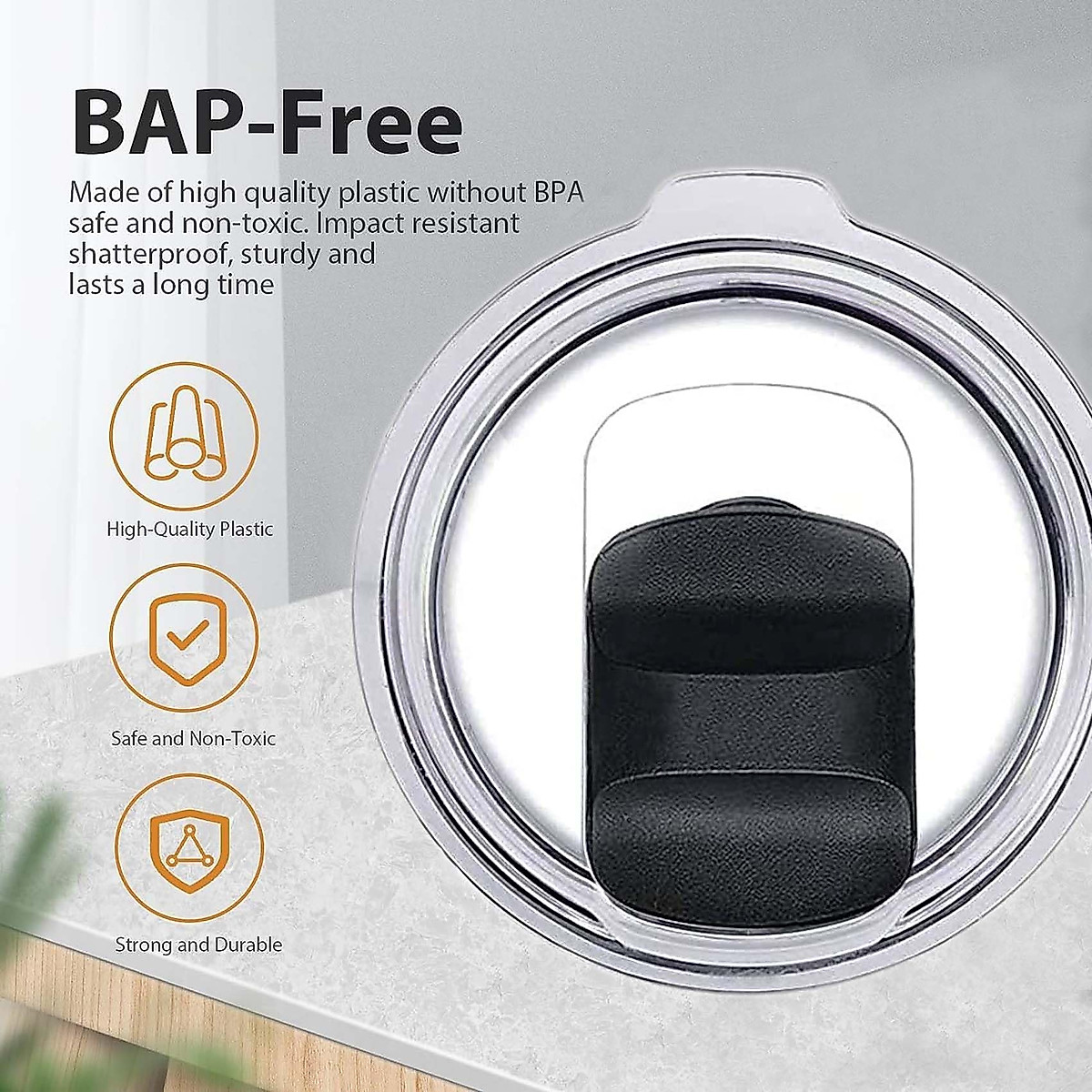 ZVJV Premium 20 oz Tumbler Lid, Replacement Lids Compatible for YETI 20 oz Tumbler, 10/24 oz Mug and 10 oz Lowball, Spill Proof Cup Lids Covers with Magnetic Slider Switch, BPA Free(Pack of 2)