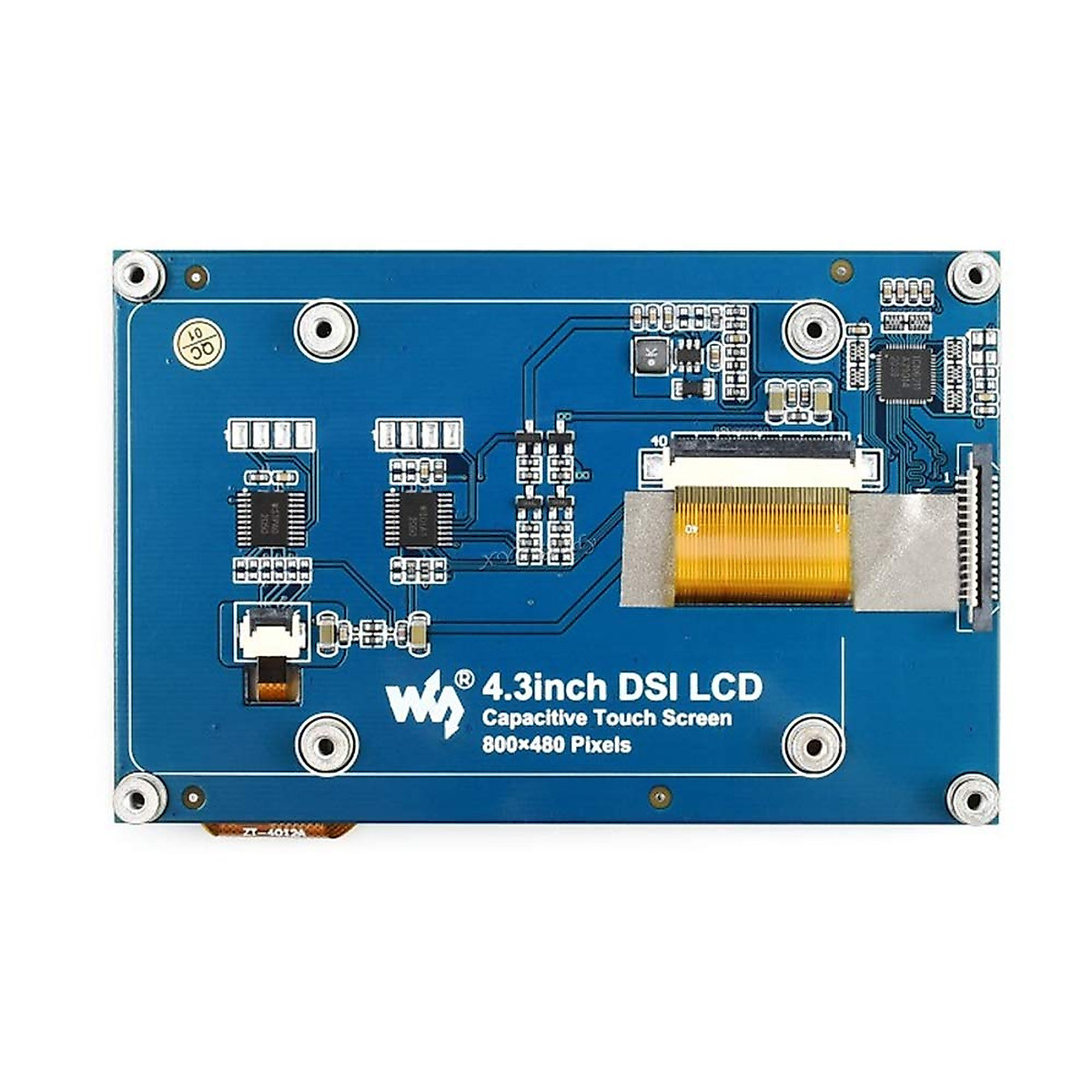 XYGStudy 4.3inch for Raspberry Pi IPS LCD Capacitive Touch Display Screen 800×480 4.3inch IPS Wide Angle MIPI DSI Interface for Raspberry Pi 4 3 2 Model B B+ A+ Raspbian Retropie Ubuntu Driver Free