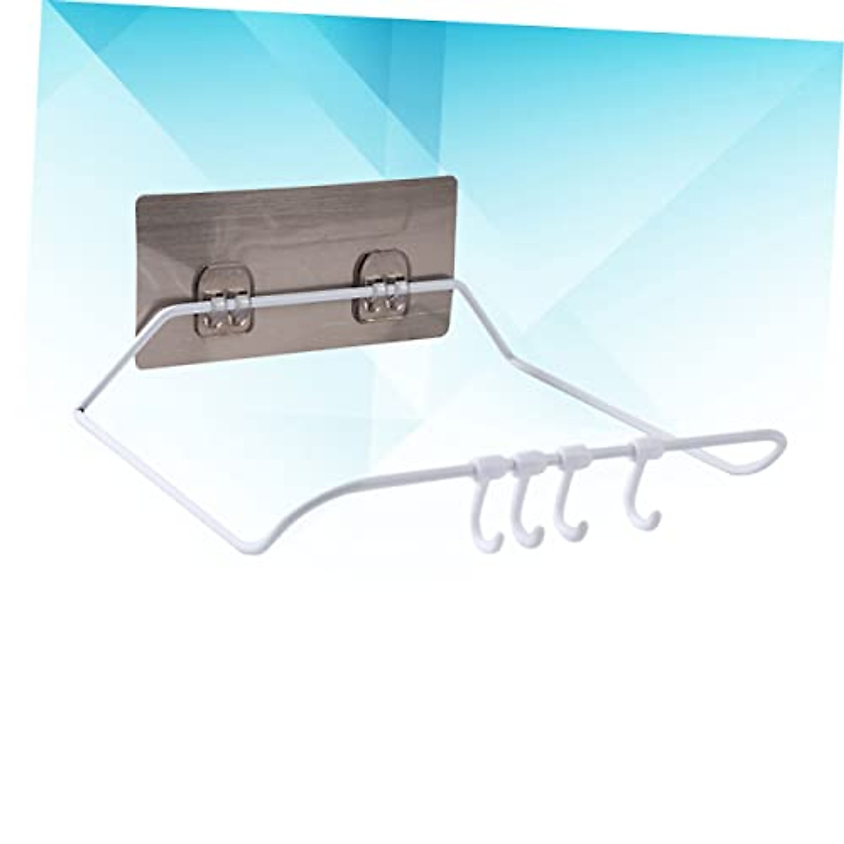 Cabilock 1pc Wall- Kitchen Wall-Mounted Basket Stand Washbasin Storage Organizer Simplicity Holder Rack for Hook Bathroom Hanging Pan with Dish Shelf Basin White Mounted Multifunctional