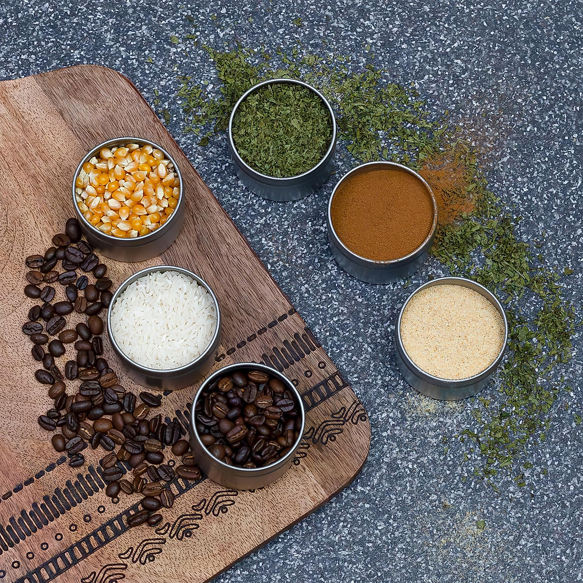 Cornucopia Brands 4-Ounce Metal Tins/Candle Tins (24-Pack); Round Containers w/Slip-On Lids for Party Favors, Candle Making, Spices, Gifts