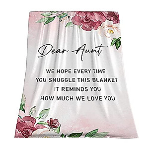 KOLVIIV Aunt Gifts from Niece, Birthday Gifts for Aunt Blanket Auntie Gifts from Niece or Nephew Throws Blanket 50" x 60"
