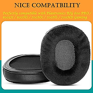 TaiZiChangQin Ear Pads Cushion Earpads Replacement Compatible with Plantronics RIG 800 PRO / 800LX / 800HS / 700HX / 700HS / 700HD Gaming Headphone