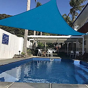 BeQell Sun Shade Sail Outdoor Triangle Shade Canopy UV Block Awning for Patio Garden Backyard Lawn (16.5'x16.5'x16.5', Brown)