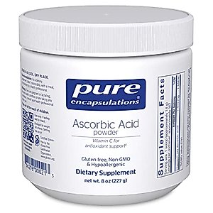 Pure Encapsulations Ascorbic Acid Powder | Hypoallergenic Vitamin C Supplement for Antioxidant Support* | 8 Ounces