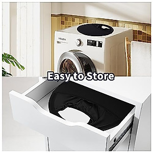 Bloss Pop-up Laundry Basket, Foldable Laundry Hamper, Laundry Bag for Easy Storage and Movement of Washing Machine Clothes(Black)