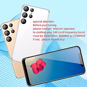 zsddzzy 6.52 inch Screen，Y200，Android Smartphone ，Dual SIM Card，1GB RAM 16GB ROM，Only Supports Dual SIM Card Frequency Band of 3GWCDMA ：850/2100MHZ，Unlocked Cell Phone(White)