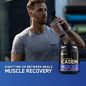 Optimum Nutrition Gold Standard 100% Micellar Casein Protein Powder, Slow Digesting, Helps Keep You Full, Overnight Muscle Recovery, Creamy Vanilla, 4 Pound (Packaging May Vary)