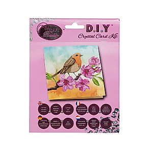 CRYSTAL ART Robin Card Kit 18 x 18 cm