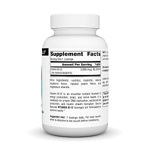 Source Naturals Vitamin B-12, Supports Energy Production, 2000 mcg - 200 Vegetarian Lozenges