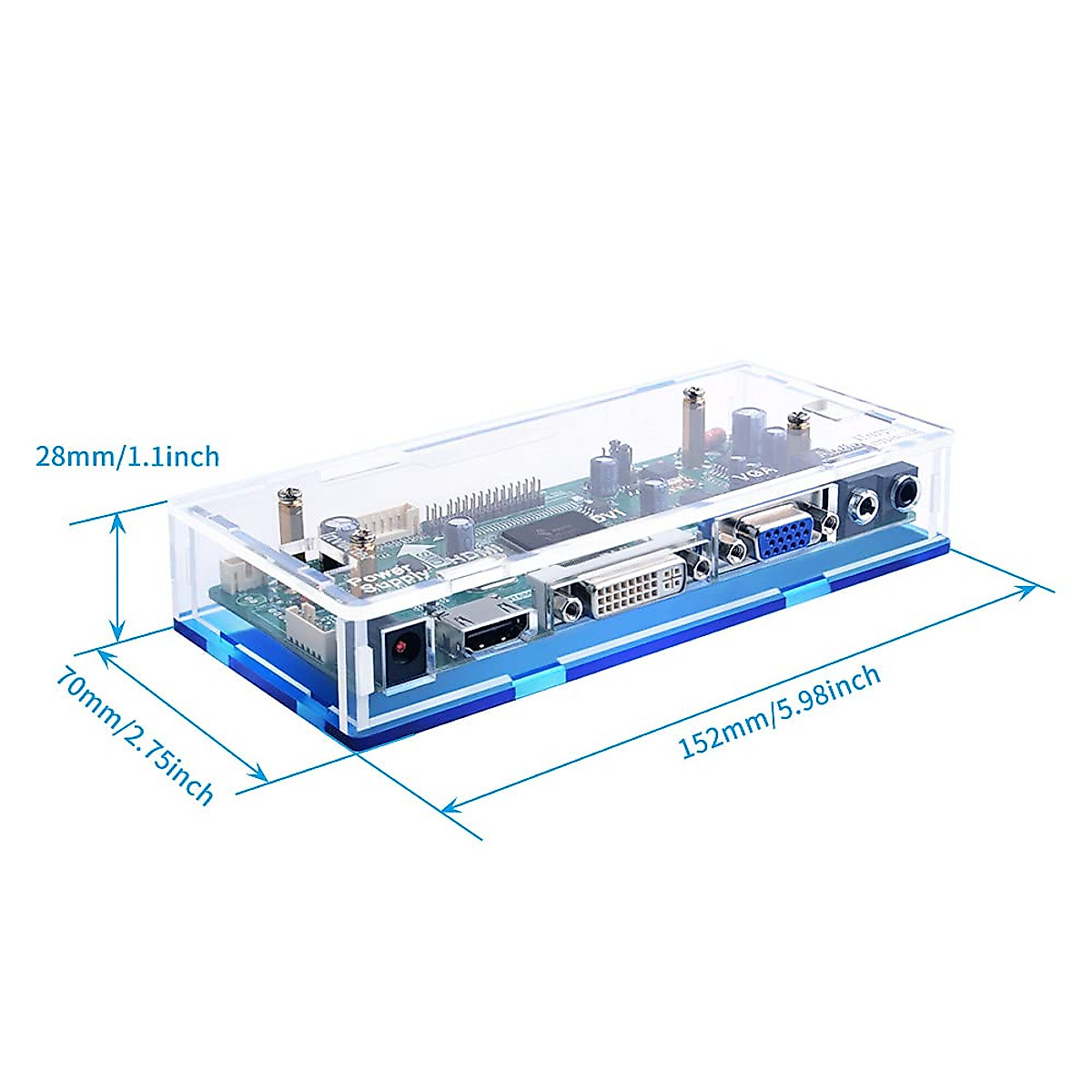 GeeekPi NT68676 Case Kit, HDMI+VGA+DVI+Audio Input LCD Controller Driver Board or HSD190MEN4 M170EN06 17" 19" 1280x1024 4CCFL 30Pins LCD Panel + Acrylic case Fit for Arcade1Up Monitor