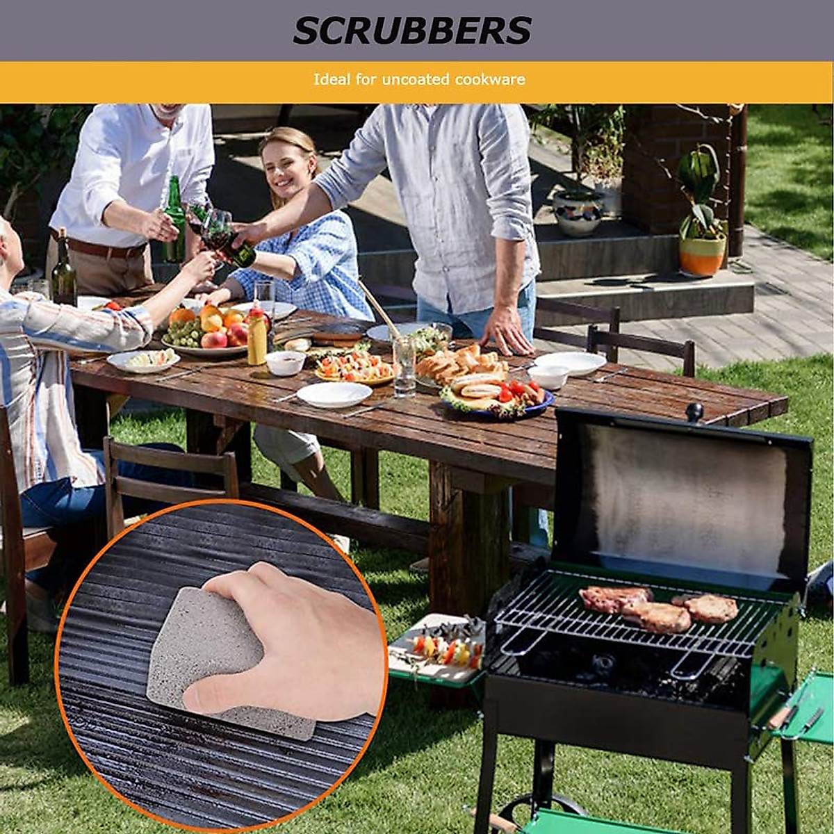 YTFGGY 9 Pack Grill Griddle Cleaning Brick Set, Ecological Grill Cleaning Stone for Removing BBQ Grills, Racks, Flat Top Cookers, Pool