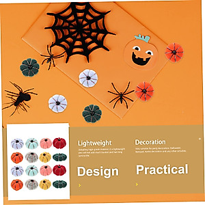 Veemoon 32 Pcs Felt Pumpkins Finished Product Foam Decorative Items