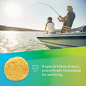 3M Wool Polishing Pad (05713) – For Boats, Cars, Trucks and RVs – Single-Sided – 9 Inches , Yellow