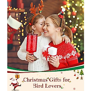 BOLITE Hummingbird Feeder, 18005 Glass Hummingbird Feeders for Outdoors Hanging, 5 Feeding Stations, 22 Ounces, Red Bottle, Xmas Gifts for Bird Lovers