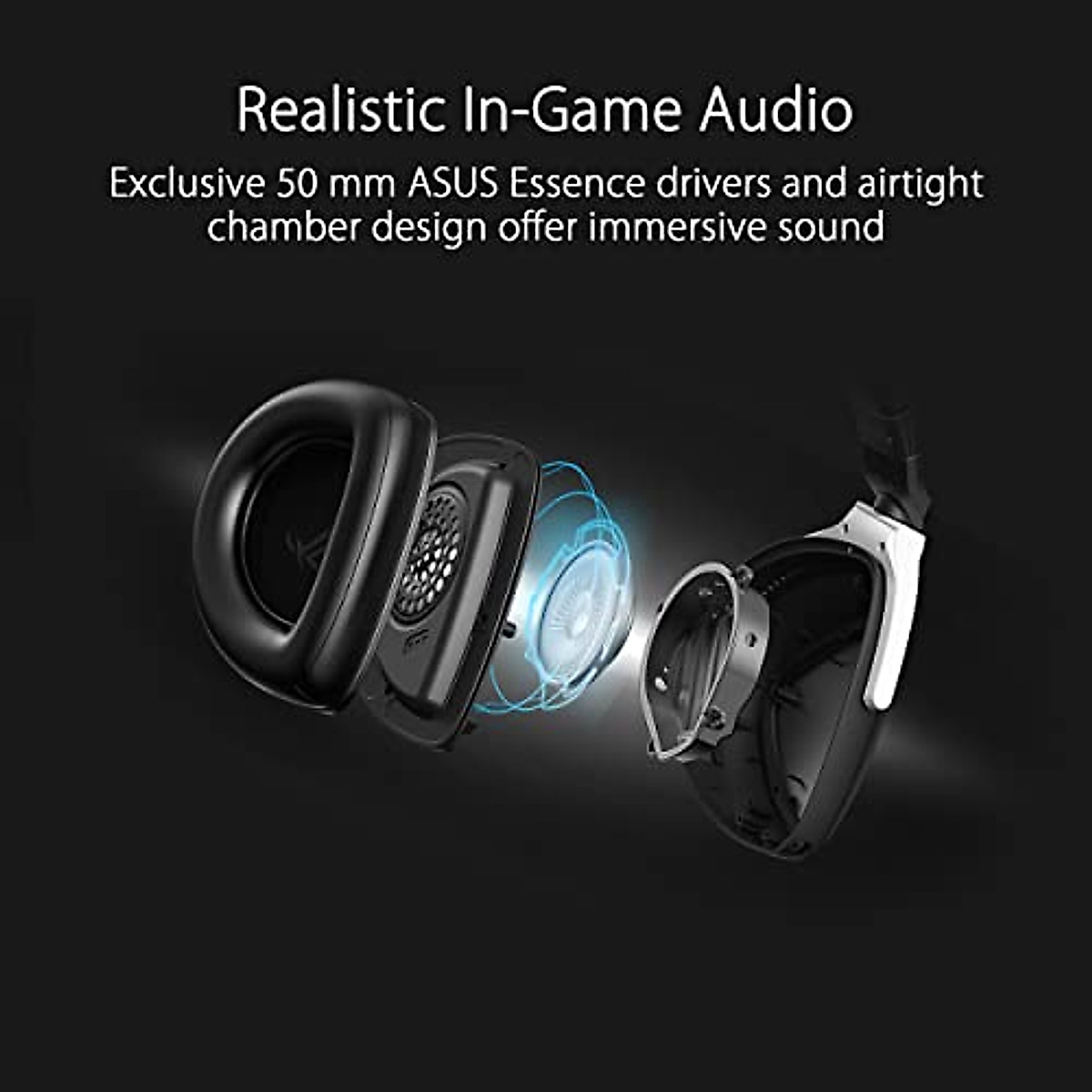 ASUS ROG Delta S Wireless Gaming Headset (AI Beamforming Mic, 7.1 Surround Sound, 50mm Drivers, Lightweight, Low-Latency, 2.4GHz, Bluetooth, USB-C, for PC, Mac, PS4, PS5, Switch, Mobile Device)-Black