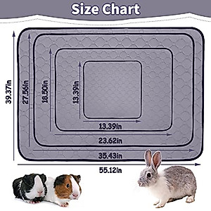BNOSDM Guinea Pig Cage Liner Set Large Washable Hamster Fleece Bedding Anti-Slip Reusable Bunny Pee Pads with Garbage Bag Super Absorbent Small Animals Mats for Rabbits Chinchilla Hedgehog(S)