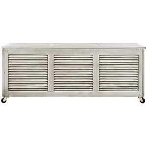 Safavieh PAT7038B Outdoor Collection Elina Grey Wash 47.2" Cushion Deck Box