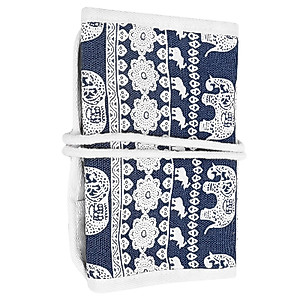 Tnfeeon Knitting Needles Case Oxford Cloth Empty Crochet Hooks Storage Bag Knitting Needle Storage Zipper Bag Household Outdoor Organizer(Elephant)