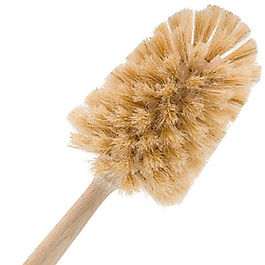 Redecker Coffee-to-Go Brush, Conically Shaped Brush Head Easily Cleans Portable Tumblers, 100% Horsehair Bristles, Handcrafted Beechwood Handle, Made in Germany