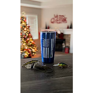 Lifecraft Fishing Gifts for Men Travel Tumbler Cup, Stainless Steel Coffee Mug with Lid, Funny Fisherman Themed Accessories, For Hot or Cold Drinks, Cool Dad Stuff Gift