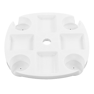 Umbrella Table Tray Round Cup Holder Drink Beach Umbrella Drink Tray Umbrella Tray White 4 Cup Liquor Desk Serving Tray Beverage Drinking Beverage Cocktail Poster Stand Desk Tray Circular Umbrella