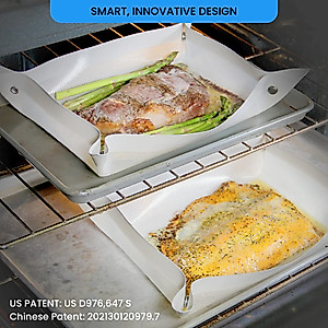 Grand Fusion 2 in 1 Silicone Baking Mat, Corner Clip for Leak Proof Baking Pan or Unclip for Flat Baking Sheet Liner, 11.8 x 15.75 in. BPA-Free and Non-Stick. Chef's Essentials. Pack of 1