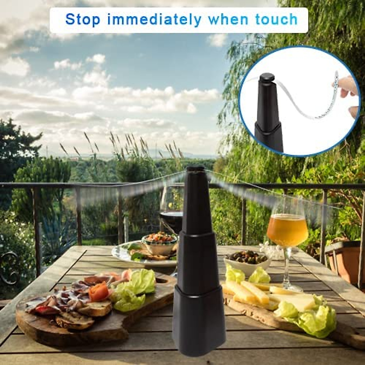 SUNPRO Fly Fans for Tables,2Packs Portable Table Fly Fan for Outdoor Indoor,Automatic Picnic Fan for Home Restaurant Barbecue Party