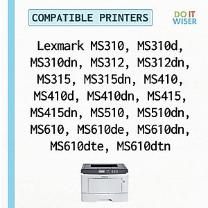 Do it Wiser Compatible Printer Toner Cartridge Replacement for Lexmark 50F1H00 501H MS310dn MS312dn MS315dn MS410dn MS415dn MS510dn MS610dn (5,000 Pages High Yield)