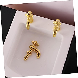 HANABASS Mini Faucet Ornaments Decor Miniature Faucet Sink Faucet Model Prop Doll House Prop Festival Tiny Faucet Doll House Accessories Mini House Sink Faucet Ornament Plastic Golden