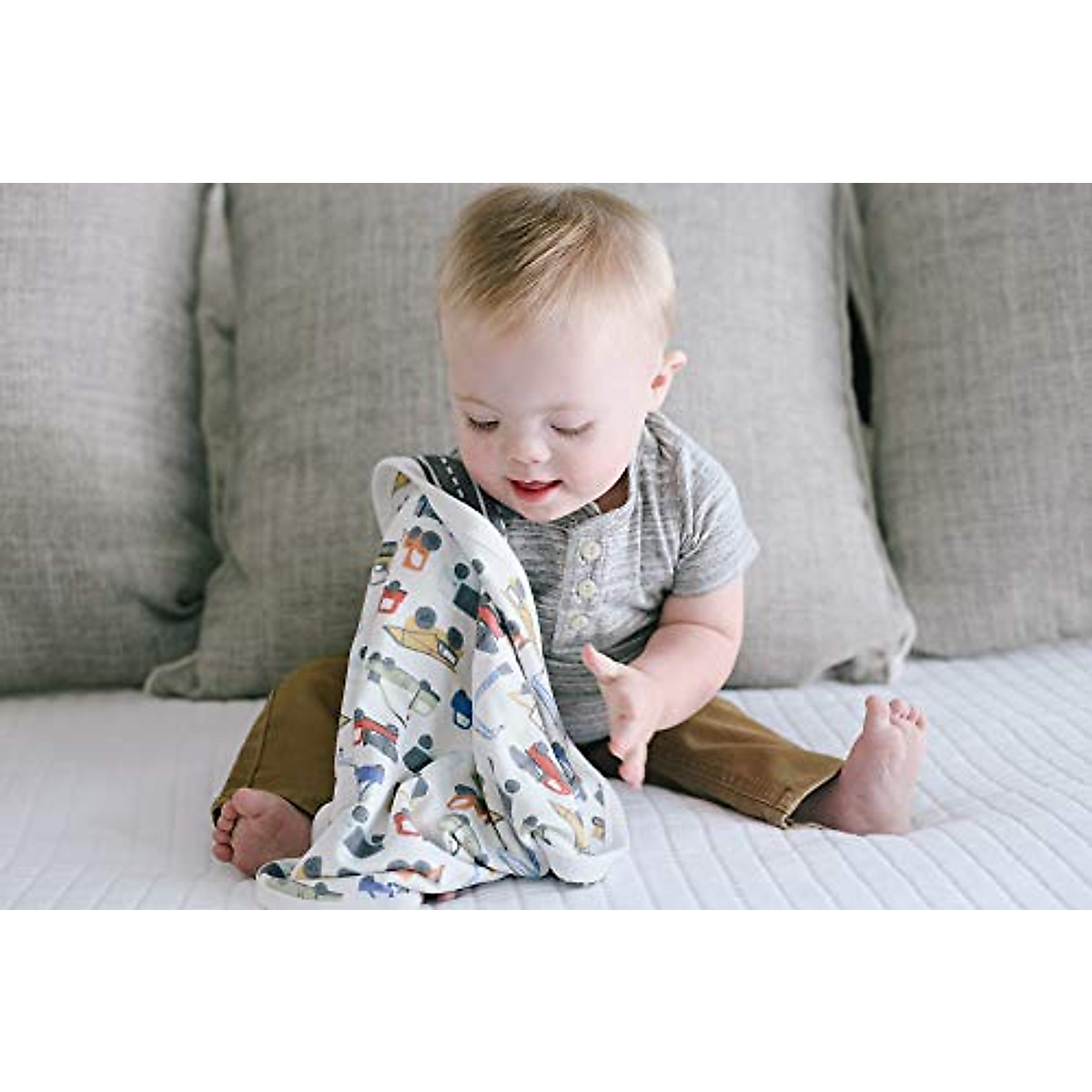 Copper Pearl 3-Layer Knit Security Blanket Set Sized 16" x 16" 2-Pack Diesel