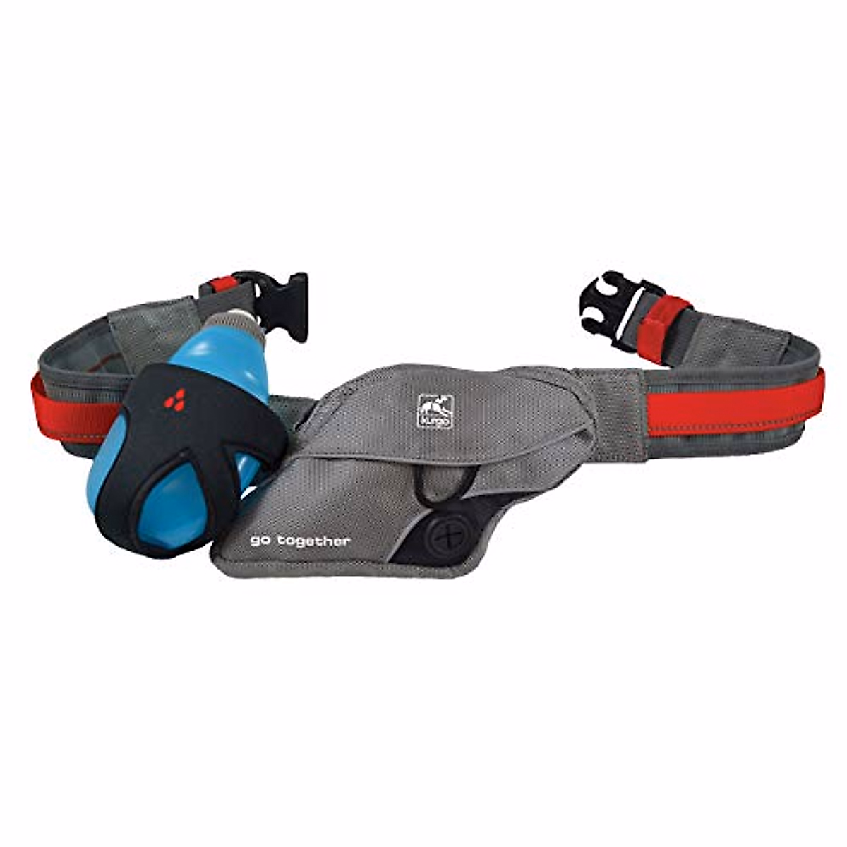 Kurgo K9 Excursion Belt, Hands Free Dog Running Belt, Running Dog Leash Belt, with Poop Bag Dispenser, Adjustable, Reflective Trim, Two Leash Clips, for Running, Walking, Hiking