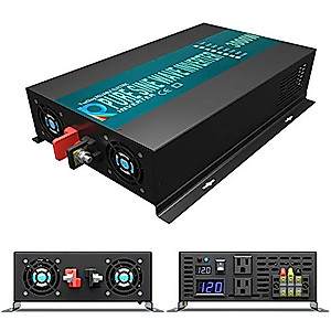 WZRELB 3000W Pure Sine Wave Solar Power Inverter 12V 120V 60Hz Power Converter LED Display DC to AC Power Generator with Remote Controller