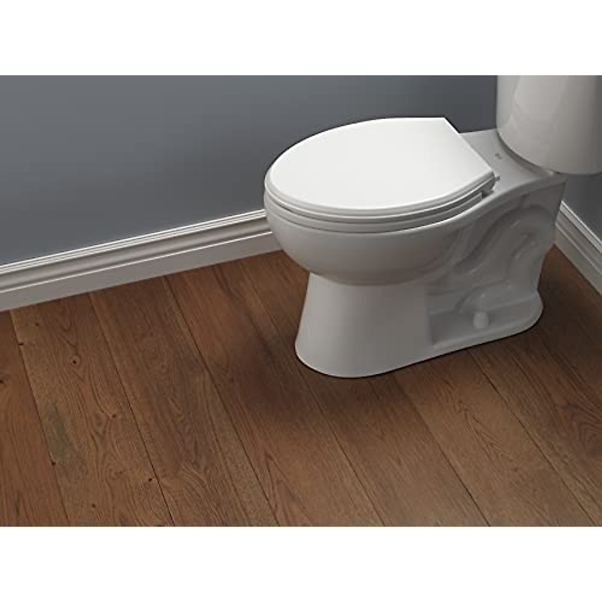 Delta Faucet Wycliffe Slow Close Elongated Toilet Seat with Non-Slip Seat Bumpers, Soft Close Toilet Seat Elongated, Toilet Seat Slow Close, White 811901-WH