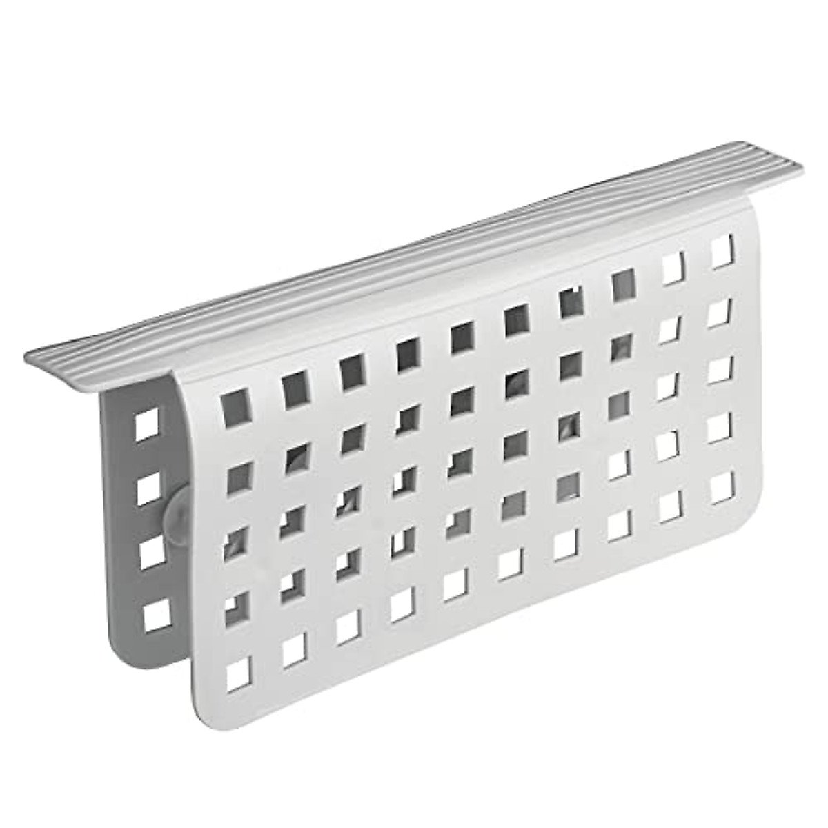 mDesign Kitchen Sink Protector Mat Pad Set, Quick Draining - Use In Sinks to Protect Surfaces and Dishes - 2 Piece Combo Set includes 1 Sink Saddle and 1 Sink Mat - Gray