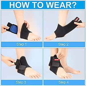 Kids Ankle Brace Supports Breathable Neoprene Ankle Stabilizer Adjustable Child Ankle Protector Wraps Sports Dance Foot Support Arch Supports for Sports Protection Ankle Sprain Joint Pain 2PCS