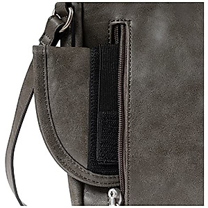 Browning Women's Concealed Carry Purse, Premium Holstered With Safety Locking Option Handbag, Sierra (Charcoal), One Size US