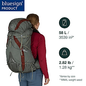 Osprey Eja 58 Women's Ultralight Backpacking Backpack, Deep Teal, X-Small/Small