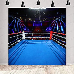 LYLYCTY 6x6ft Boxing Birthday Party Photography Backdrop Boxing Arena Sport Themed Background for Children Boy Portrait Birthday Party Decor Photo Booth Studio Props BJZYLY252