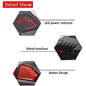 BATTOOL 【Upgrade】 6.0Ah 18V Battery Replacement for Milwaukee M18 Battery 48-11-1810 48-11-1820 48-11-1850 48-11-1828 48-11-1860 High Capacity Battery XC Lithium Ion Cordless Power Tool Battery