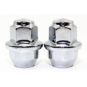 Set of 20 Veritek 12x1.5mm 3/4 19mm Hex 1.46 Inch 37mm Length Chrome OEM Factory Style Large Acorn Seat Wheel Cover Hubcap Retaining Lug Nuts for Ford Focus Fusion Escape Factory Wheels