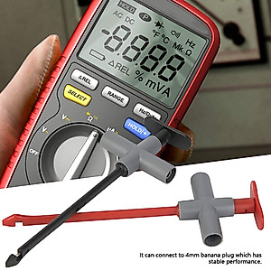 Multimeter Test Clips, Pack of 2 P5010 Puncture Probe Auto Repairing Multimeter Test Clip Car Testing Tool Wire Piercing Probe Clip Automotive Test Wire Kit for Automobile Inspection Auto Repairing
