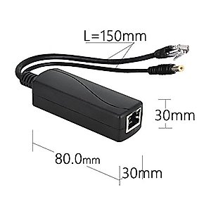 ANVISION 2-Pack Active 48V to 12V PoE Splitter Adapter, IEEE 802.3af Compliant 10/100Mbps, DC 12V Output, for IP Camera AP Voip Phone and More
