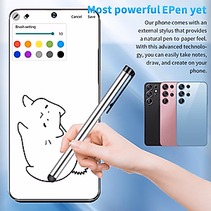 Yoidesu Unlocked Cell Phone for Android, 6.8 Inch FHD Ultra Thin Smartphone with Pen, 8GB RAM 256GB ROM Expansion, 5800mAh Battery, Dual Card Dual Standby 4G Mobile Phone (Black)