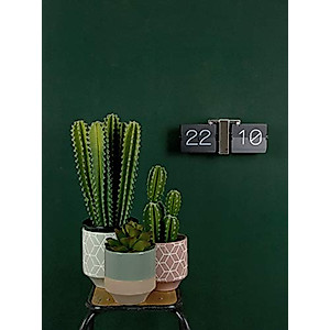 Karlsson Flip Clock No Case Black, Chrome Stand, Steel, 8.5 x 36 x 14 cm