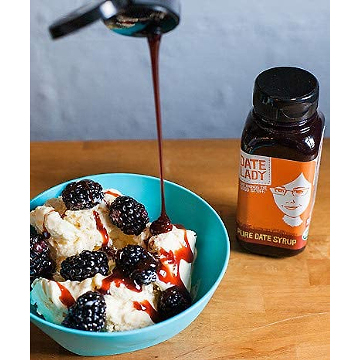 Date Syrup by Date Lady 12 Ounce Squeeze Bottles | (2-Pack) | Organic, Vegan, Paleo, Gluten-free & Kosher | Sugar Substitute | More Nutrition Than Maple Syrup or Honey