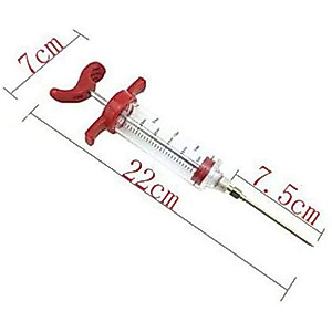 SFASTER Turkey Injector Syringe, Meat Injector Syringe, Flavor Needle Turkey Pork BBQ Steak Meat sauces Syringes marinades Kitchen Accessories, Meat Injector