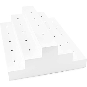 Darware Wooden Cake Pop Stand; Tiered Treat Holder (24-Hole, White)