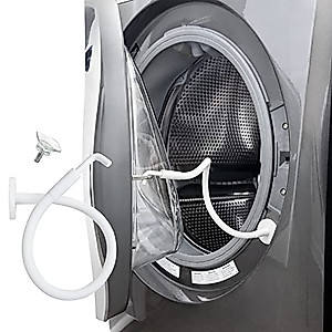 MYMOON HOME Front Load Washer Door Prop with Flexible Suction Cup and Magnetic Attachment, Improves Air Circulation to Reduce Odors, Fits Dryers and Dishwashers, Easy Install (White)