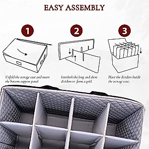 MyLuxe Wine Glass Storage Box - Case with Dividers for Wine Glasses, Crystal and Champagne Flutes, Padded Container with Sturdy Handle